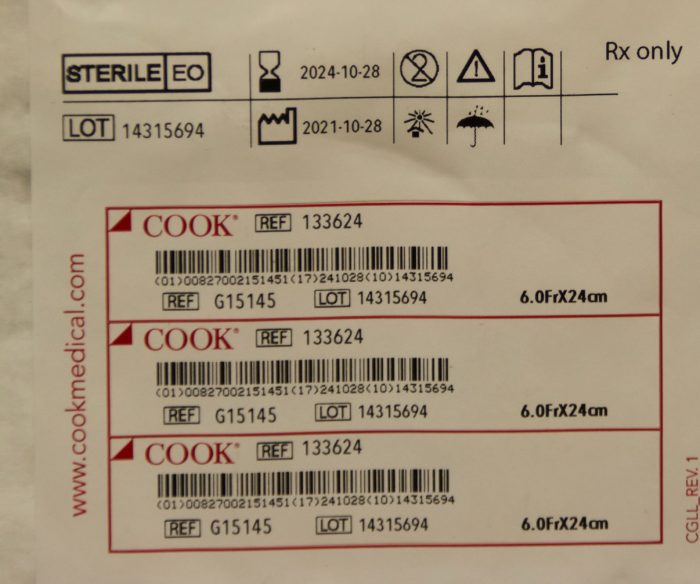 Cook Medical 133624 Ureteral Stent Set - EXPIRED (R28) - Apexx Solutions