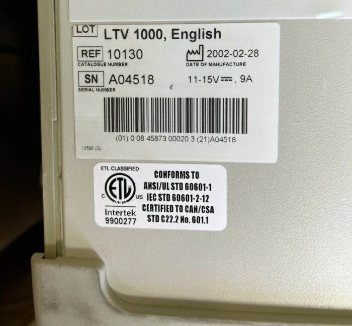 CareFusion LTV 1000 Ventilator W/ Monitor (R27) - Apexx Solutions